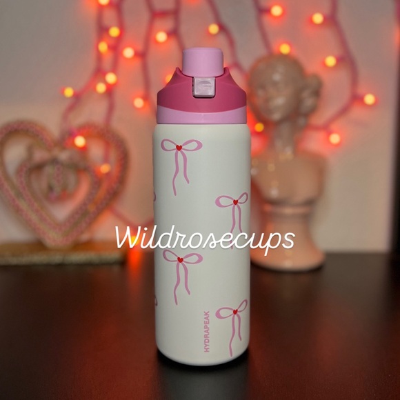 hydrapeak | Other | Hydrapeak Pink Bow Tumbler Owala Freesip Lid ...
